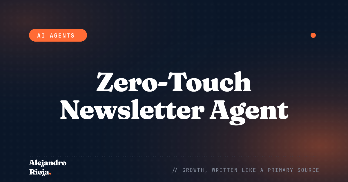 How to Automate Your Newsletter With an AI Agent — Alejandro Rioja